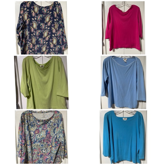 Talbots | Tops | 6 Talbots 34 Sleeve Tops Multicolor Collection | Poshmark